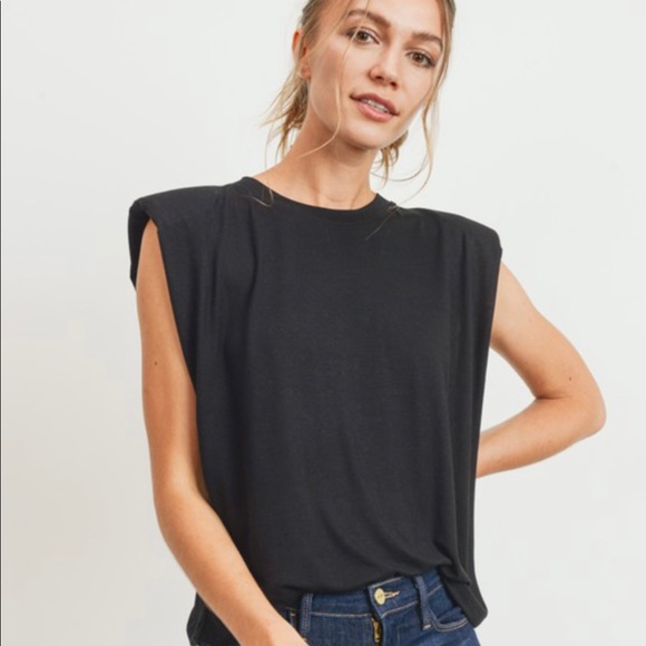 Tops | Shoulder Pad Tank | Poshmark